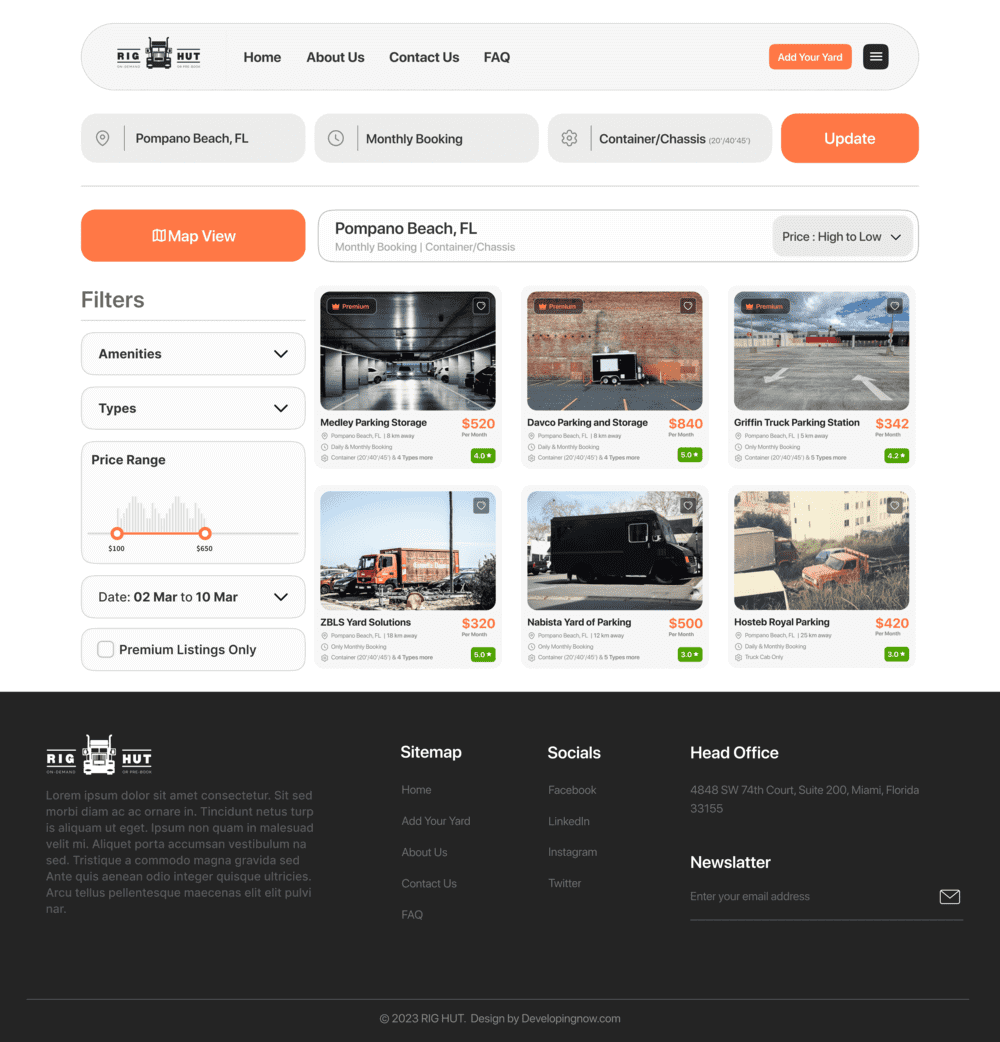 On Demand Truck Parking | The Rig Hut